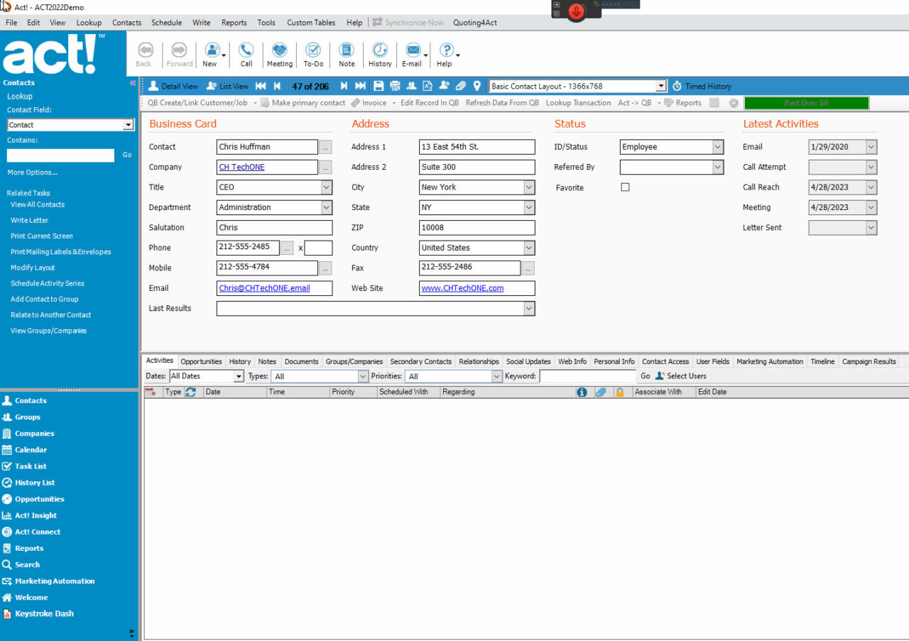 What is Act Software? | Friendly Act CRM Software Database Sales ...