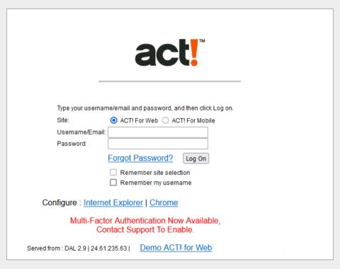 Act CRM Login Help | Friendly Act CRM Software Database Sales Support ...